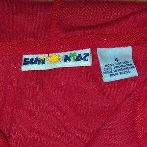 Sun Kidz | Jackets & Coats | Sun Kidz Red Velvet Zip Up Hooded Jacket ...